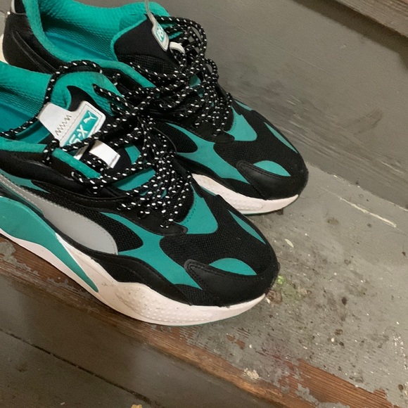 Puma | Shoes | Mercedes Amgpuma Collab Sz95 Teal And Black | Poshmark